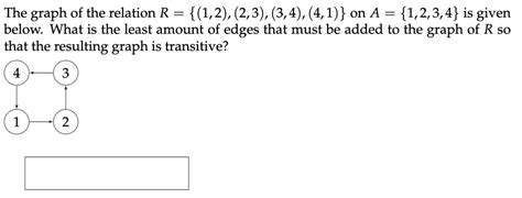 solved the graph of the relation r { 1 2 2 3