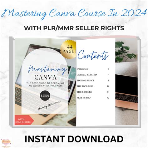 mastering canva course 2024 done for you digital products with private