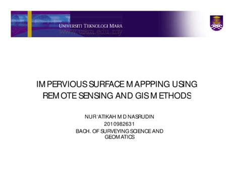pdf impervious surface mapping