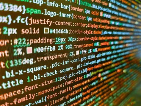 Web Site Codes On Computer Monitor Web Development Concept Big Data And Internet Of Things