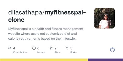 Github Dilasathapamyfitnesspal Clone Myfitnesspal Is A Health And