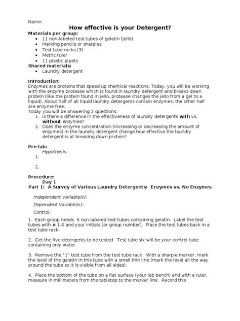 Detergent Lab Pdf Experiment Detergent