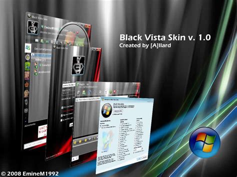 Msn Skin Black Vista Skin 1 0 Free Skins For Msn Messenger Messentools