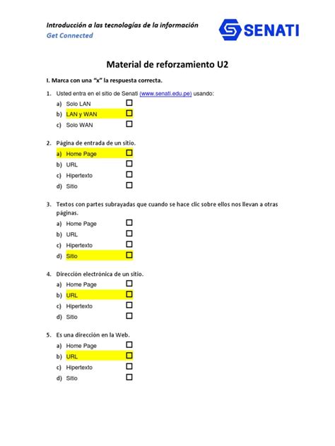 Material De Reforzamiento U2 Pdf
