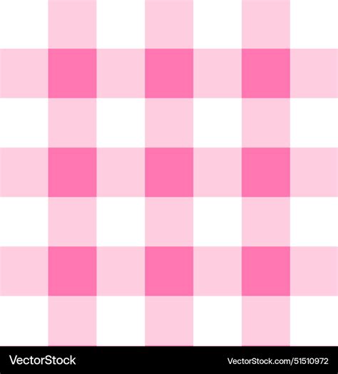 Girly Pink Gingham Seamless Pattern Royalty Free Vector