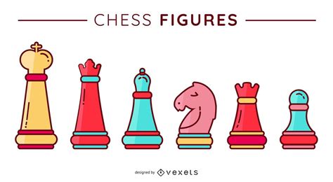 Chess Figures Flat Vector Set Vector Download
