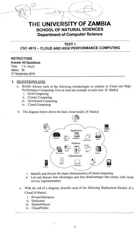 Csc 4812 Hpc Exam Revision And Prepararoy Material High Performance