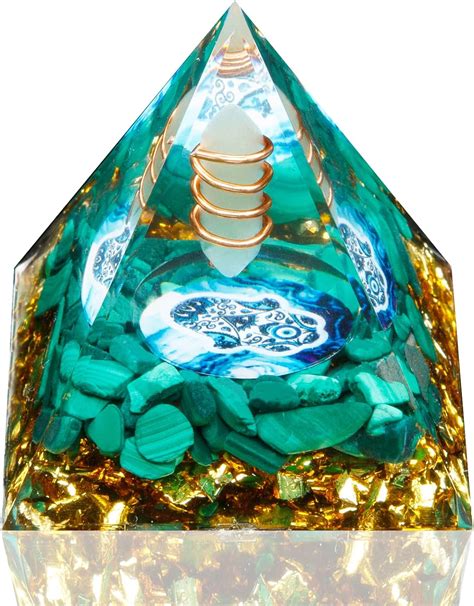 Drtmly Pirámide De Orgone Pequeña Pirámide De Cristal Curativo