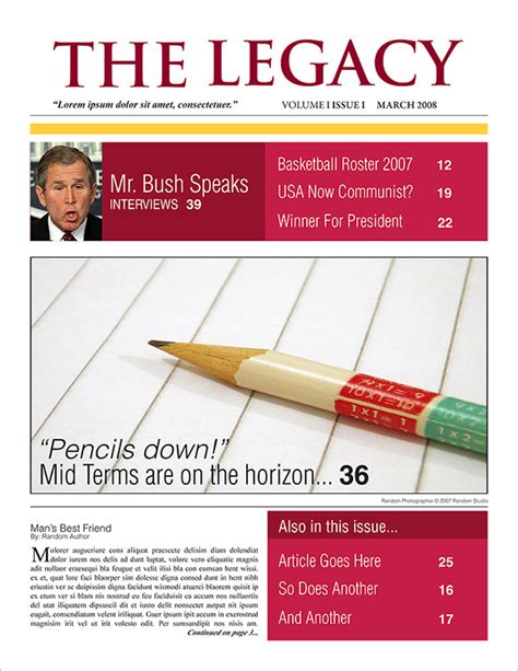 6 School Newspaper Templates Free Sample Example Format Download