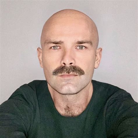 Shaved Head With Mustache Mustache On Head Bald Men Mustache Bald