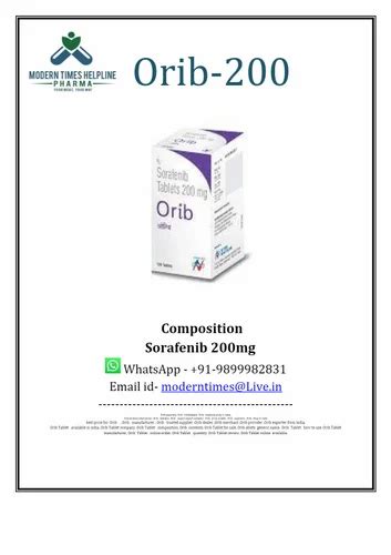 Sorafenib 200mg Tablets Hetero At Best Price In New Delhi By Modern