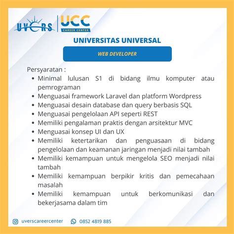 Universitas Universal On Linkedin Job Ux Ui Seo Javascript Html Php Wordpress