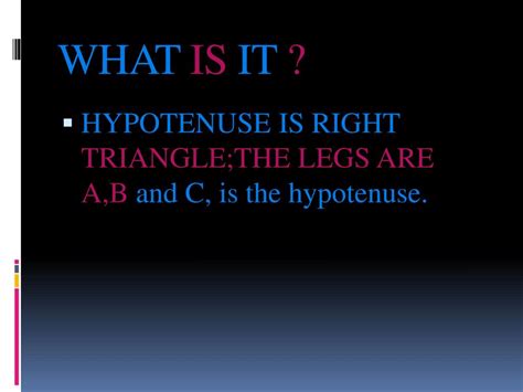 PPT HYPOTENUSE PowerPoint Presentation Free Download ID