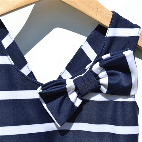 Elise Swimsuit Blue White Petit Crabe