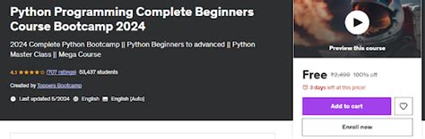 Python Programming Complete Beginners Course Bootcamp (Limited Slots)