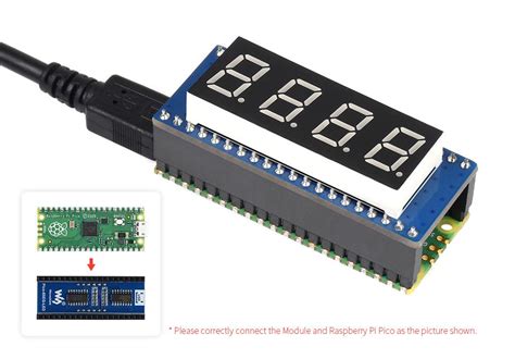 4 Cijferige 8 Segment Display Voor Raspberry Pi Pico SPI Compatibel