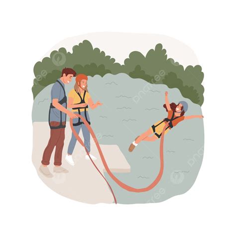 번지 점프 격리 된 만화 벡터 일러스트 레이 션 가족 줄거리 자유 낙하 Png 일러스트 및 벡터 에 대한 무료 다운로드 Pngtree