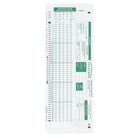 Scantron Form 882 E Printable
