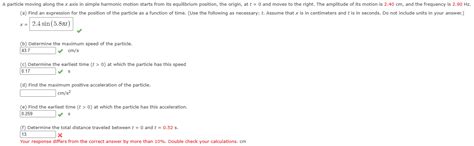 Solved X B Determine The Maximum Speed Of The Particle Chegg