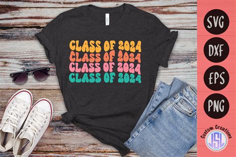 Retro Groovy Class Of 2024 Graphic By Jslcustomcreations · Creative Fabrica