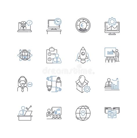 Technology Division Line Icons Collection Innovation Robotics