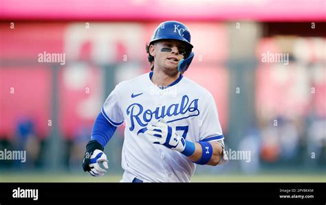 Kansas City Royals Bobby Witt Jr Rounds The Bases After Hitting A Home Run During A Baseball