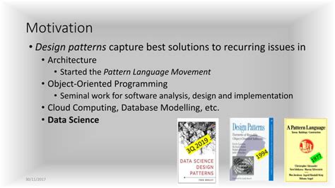 discovering data science design patterns with examples from r and