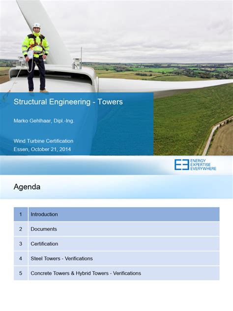 Tuv Rheinland Supporting Structures Of The Towers Of Wind Turbines Tuv