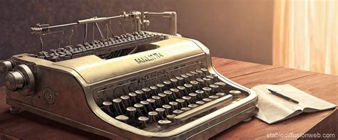 Typing Writer Stable Diffusion Online