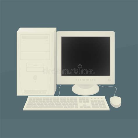 Old Computer Keyboard Cpu Monitor Stock Illustrations 168 Old