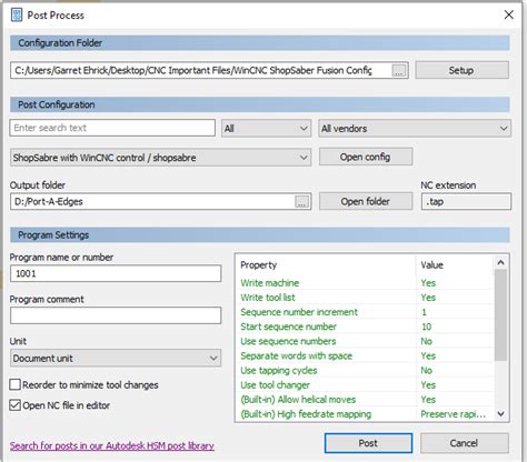 solved post processor for shopsabre cnc autodesk community