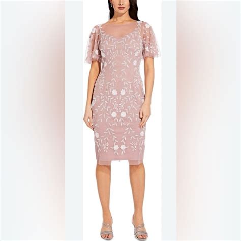 Adrianna Papell Dresses Nwt Adrianna Papell Floral Beaded With