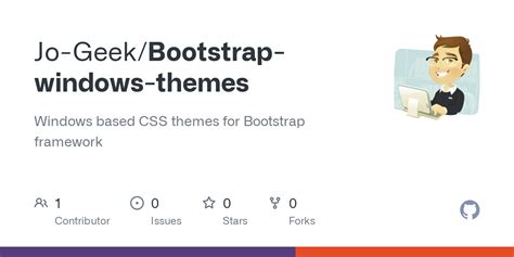 Github Jo Geek Bootstrap Windows Themes Windows Based Css Themes For Bootstrap Framework