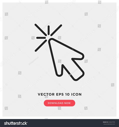 Click Vector Icon Cursor Symbol Modern Stock Vector Royalty Free 553027978 Shutterstock