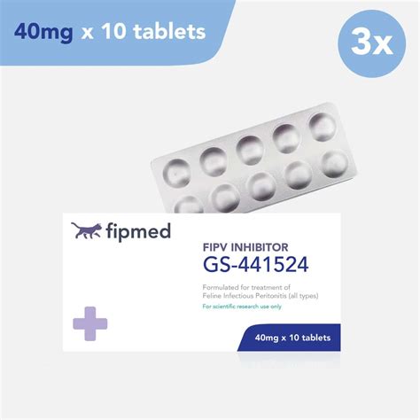 3x Strips Fipmed Tablets 40mg X 10 Days For Cats Weighing 4kg Fipmed