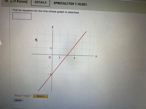 Solved Find An Equation For The Line Whose Graph Is Chegg