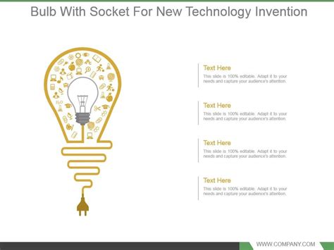 Bulb With Socket For New Technology Invention Sample Of Ppt Presentation