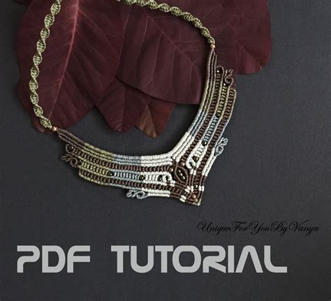 Micro Macrame Tutorial Macrame Necklace Pattern Macrame Etsy