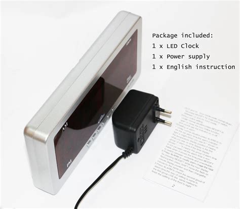 Цифровой светодиодный Будильник с большим количеством настольных часов электронные настенные