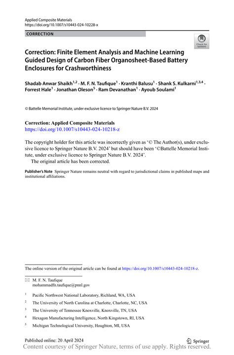 Correction Finite Element Analysis And Machine Learning Guided Design