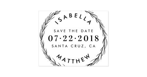 create your own elegant wedding save the date rubber stamp zazzle