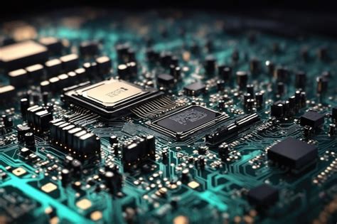 Circuit Board Cpu Processor Microchip Starting Artificial Intelligence Background Premium Ai