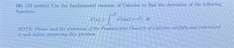solved 8 10 points use the fundamental theorem of