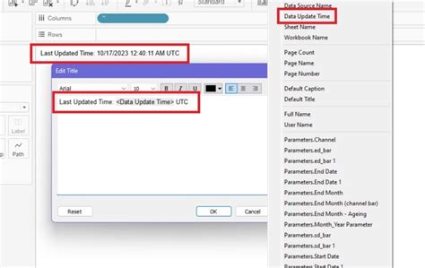 Is There A Way To Display The Last Refreshed Time The Time At Which The Refresh Was Completed