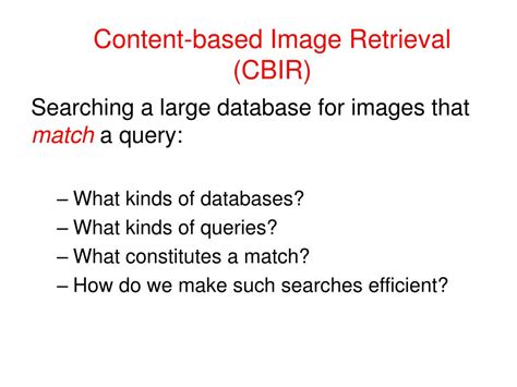 Ppt Content Based Image Retrieval Cbir Powerpoint Presentation