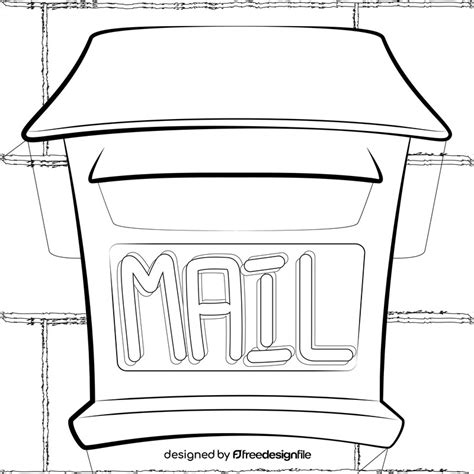 Mailbox Drawing Black And White Vector Free Download