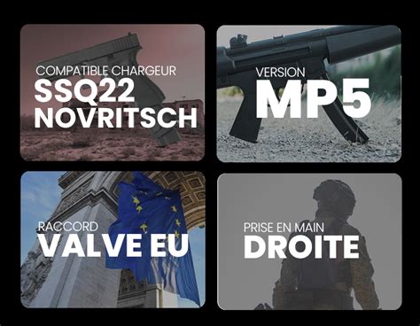 Adaptateur Hpa Pulse Mp5 Eu Chargeur Ssq22 Novritsch Protek