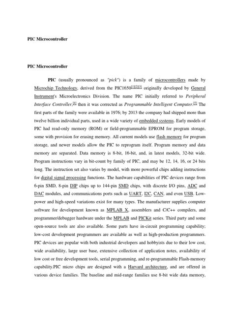 Pic Microcontroller Interface Controller Pdf Areas Of Computer