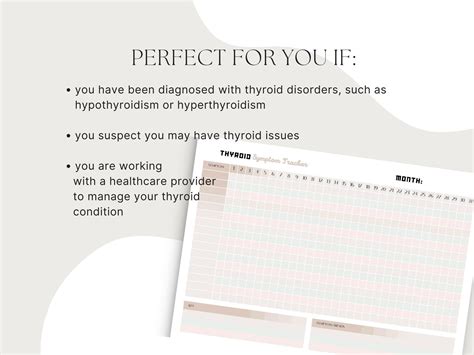 Thyroid Monthly Symptom Tracker Landscape Printable Template To Track And Manage Thyroid