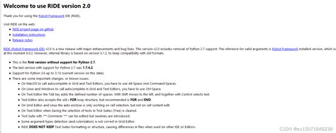 robotframework ride已经支持到python3 10了 ride py可以允许在python3 11上吗 csdn博客